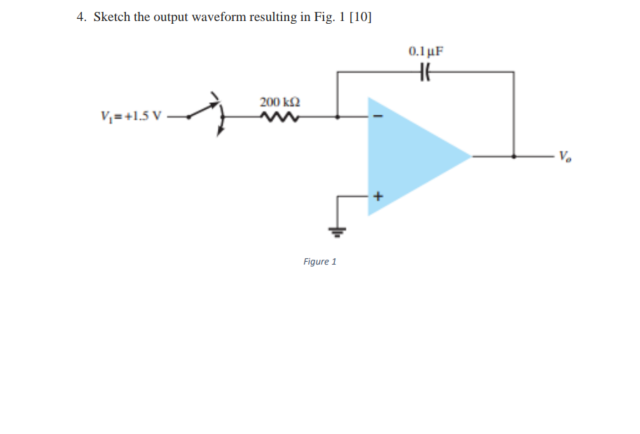 Solved 4. Sketch the output waveform resulting in Fig. 1 | Chegg.com