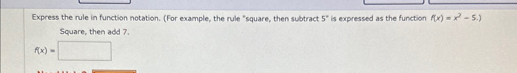 Solved Express the rule in function notation. (For example, | Chegg.com