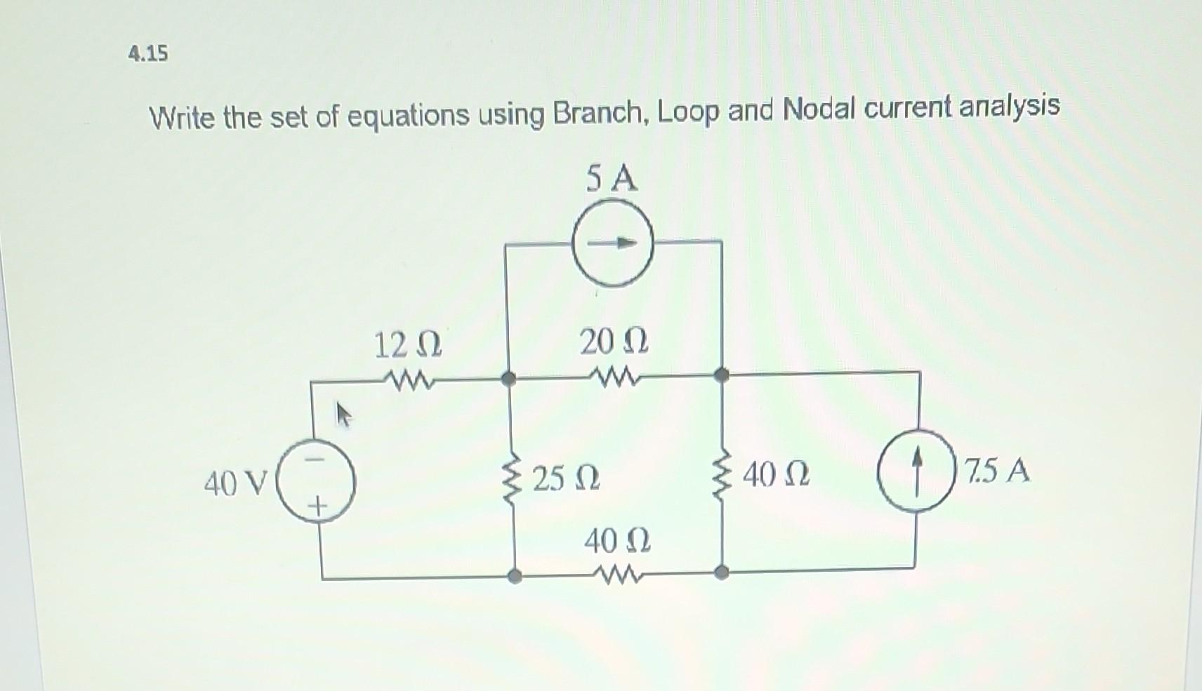 Solved Flqure P4.75 Write the set of equations using | Chegg.com