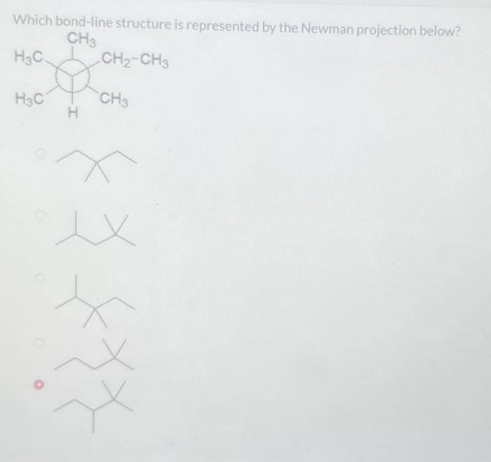 Solved Which bond-line structure is represented by the | Chegg.com