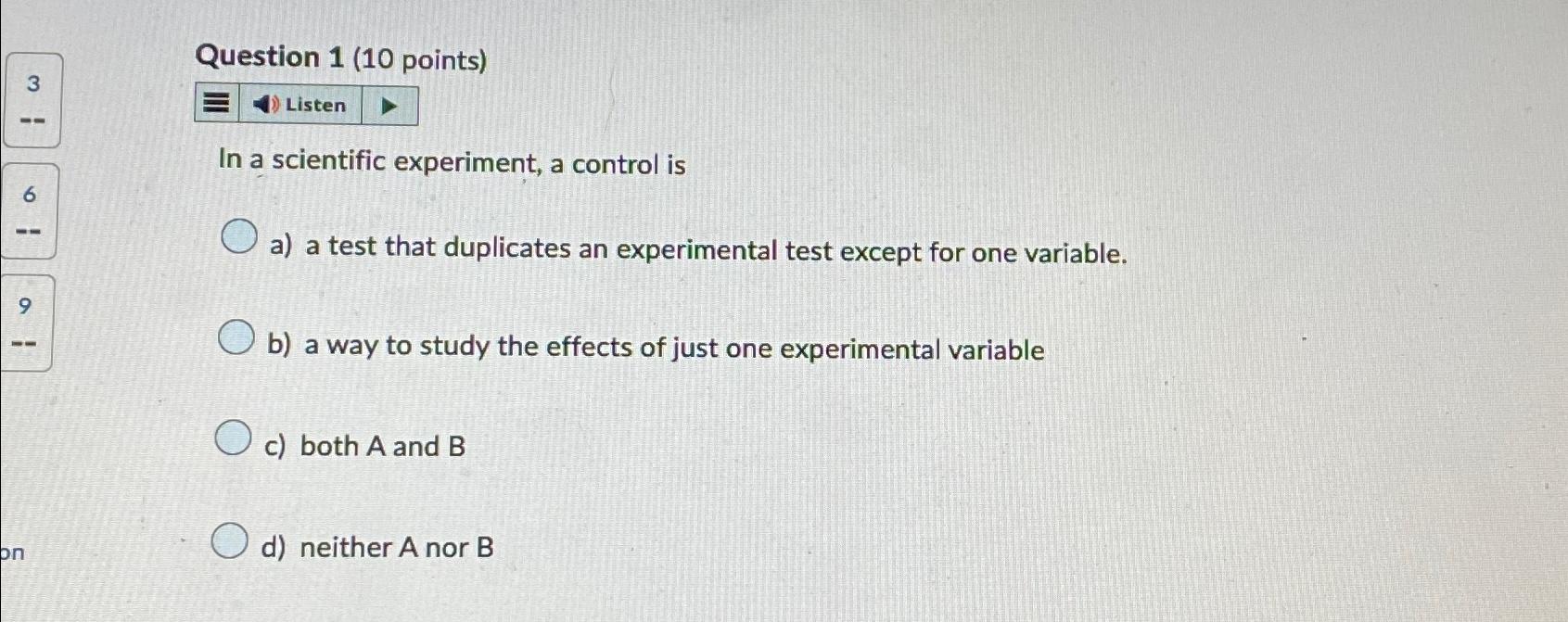 Solved Question 1 (10 ﻿points)In a scientific experiment, a | Chegg.com