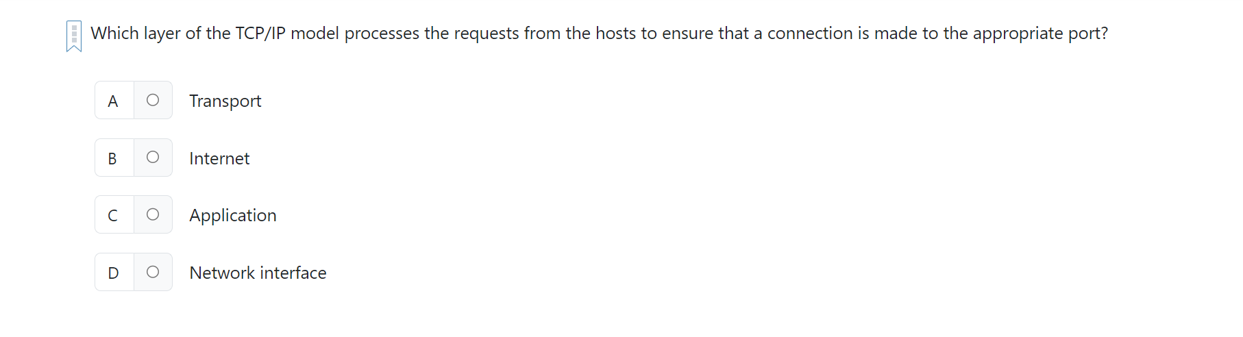 Solved Which layer of the TCP/IP model processes the | Chegg.com
