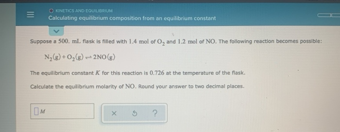 Solved O KINETICS AND EQUILIBRIUM Calculating equilibrium | Chegg.com
