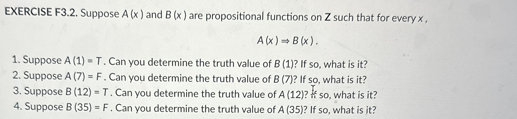 Solved EXERCISE F3.2. ﻿Suppose A(x) ﻿and B(x) ﻿are | Chegg.com