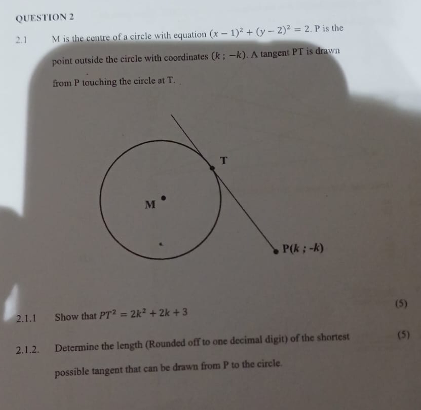 Solved QUESTION 22.1 ﻿M is the centre of a circle with | Chegg.com