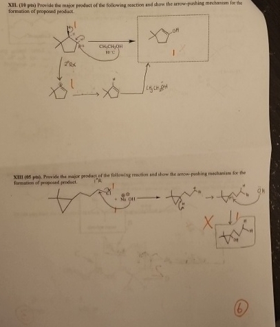 Solved XII. (1e pis) ﻿Provide the major product of the | Chegg.com