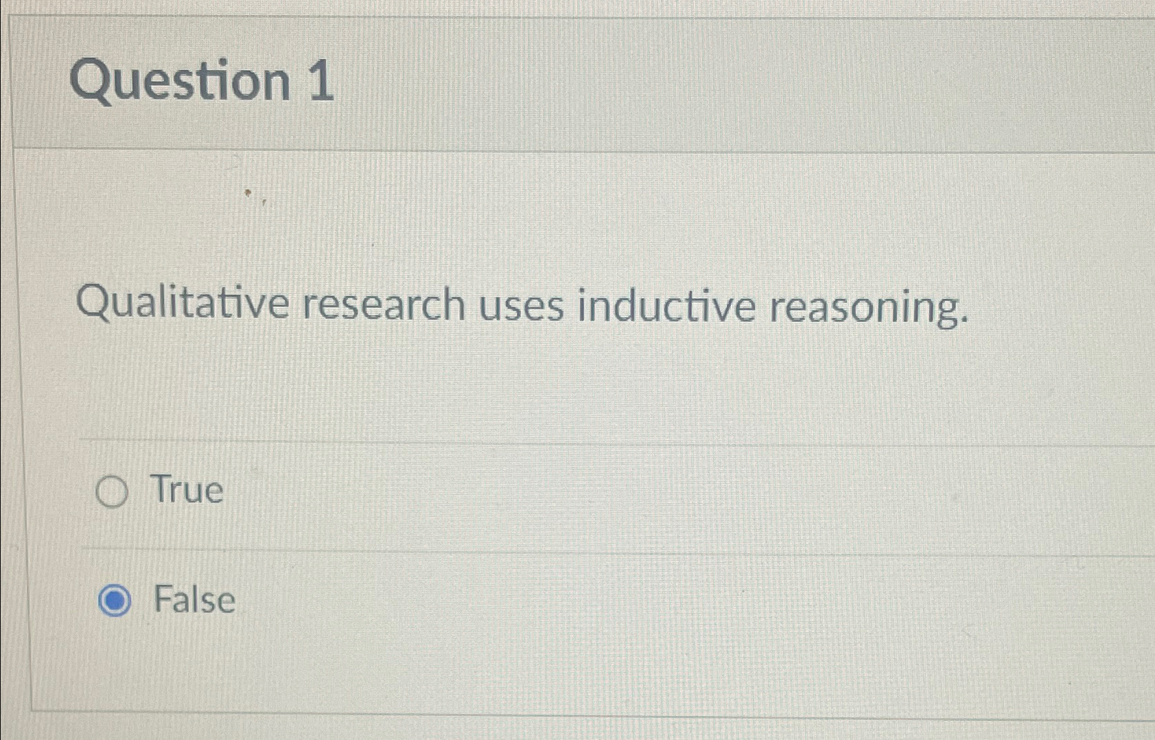 Solved Question 1ualitative research uses inductive | Chegg.com