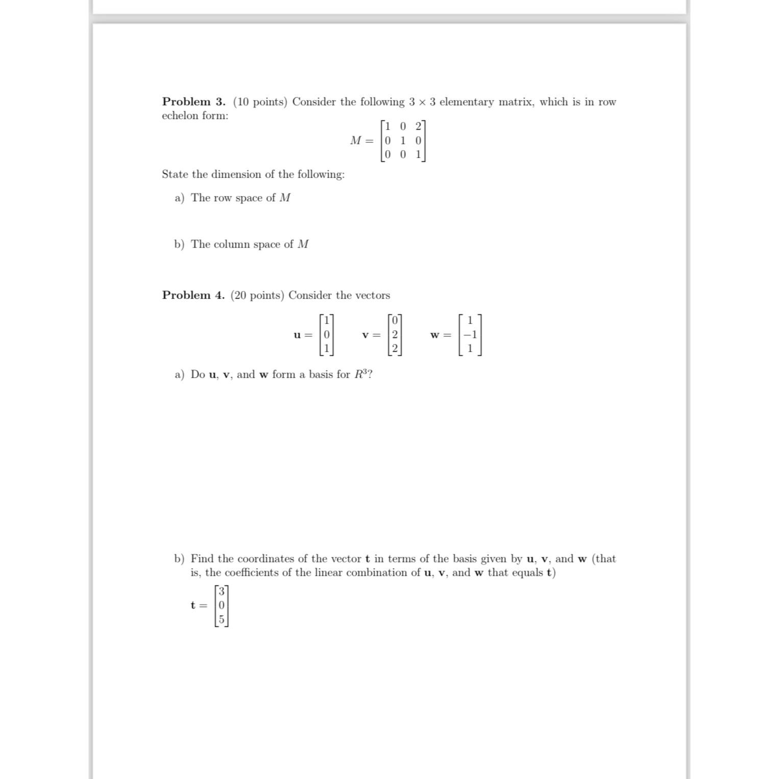 Solved Problem 3 10 ﻿points ﻿consider The Following 3×3 6739