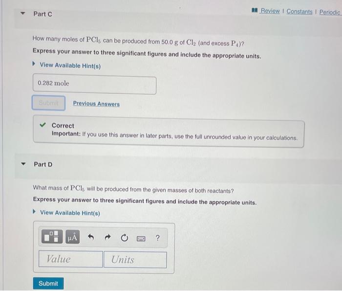 Solved How many moles of PCl5 can be produced from 20.0 g of | Chegg.com