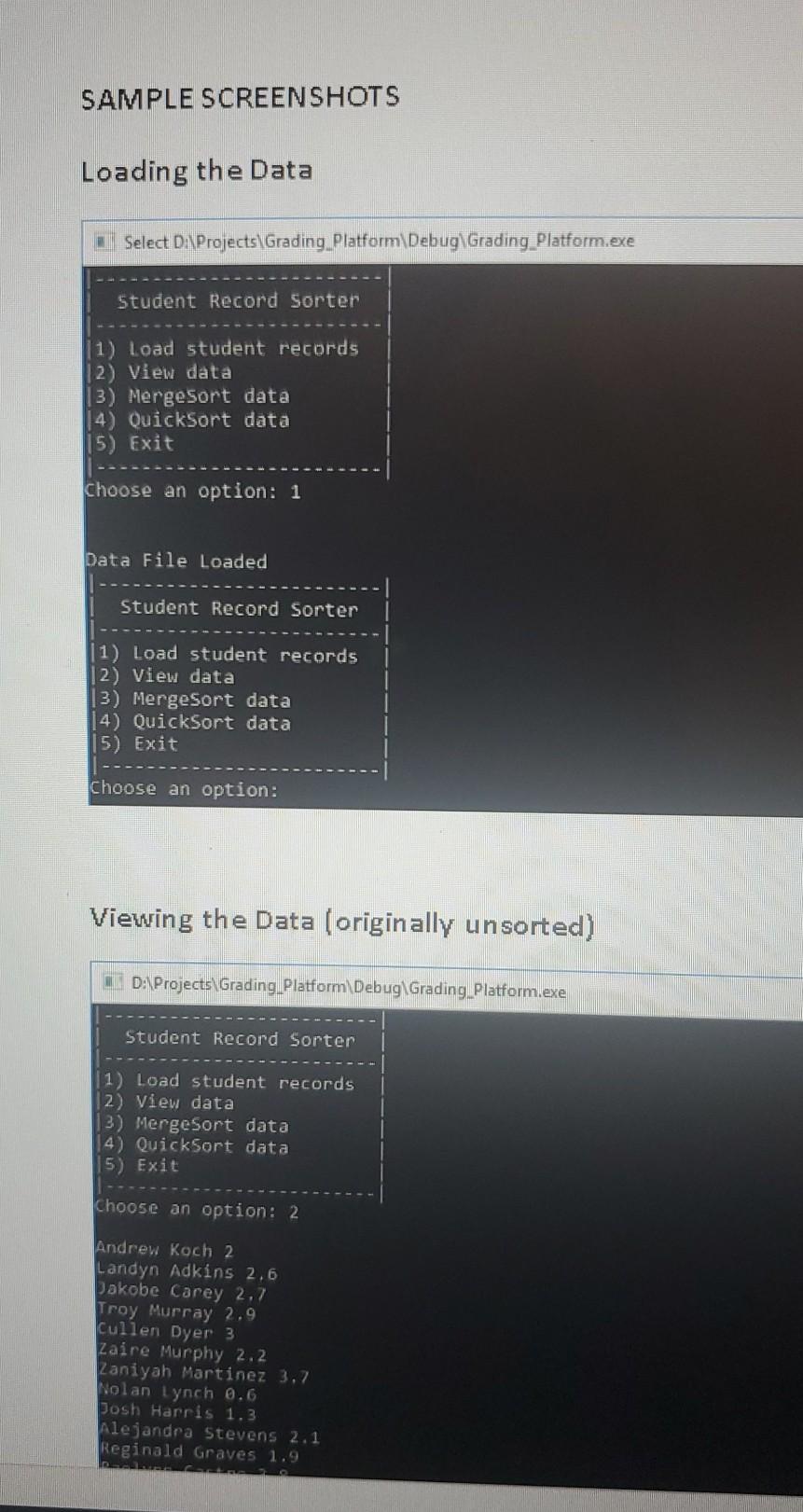 Solved Lab 5 Advanced Sorting Algorithms In Class We