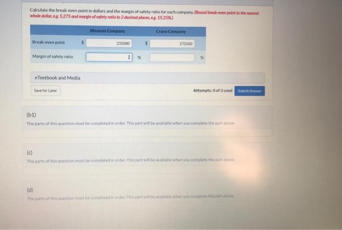 Solved \begin{tabular}{|lrr|} \hline & Blossom Company & | Chegg.com