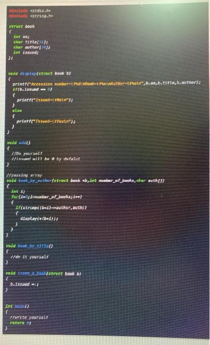 Solved Let us work on the menu of a library. Create a | Chegg.com