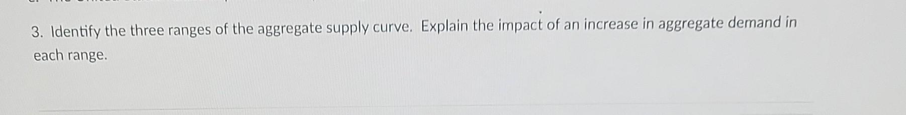 Solved 3. Identify the three ranges of the aggregate supply | Chegg.com
