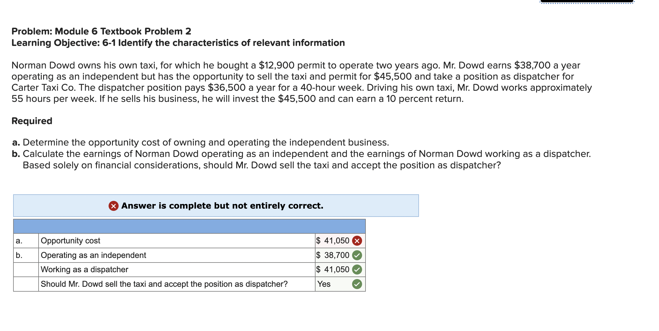 Solved Problem: Module 6 ﻿Textbook Problem 2Learning | Chegg.com