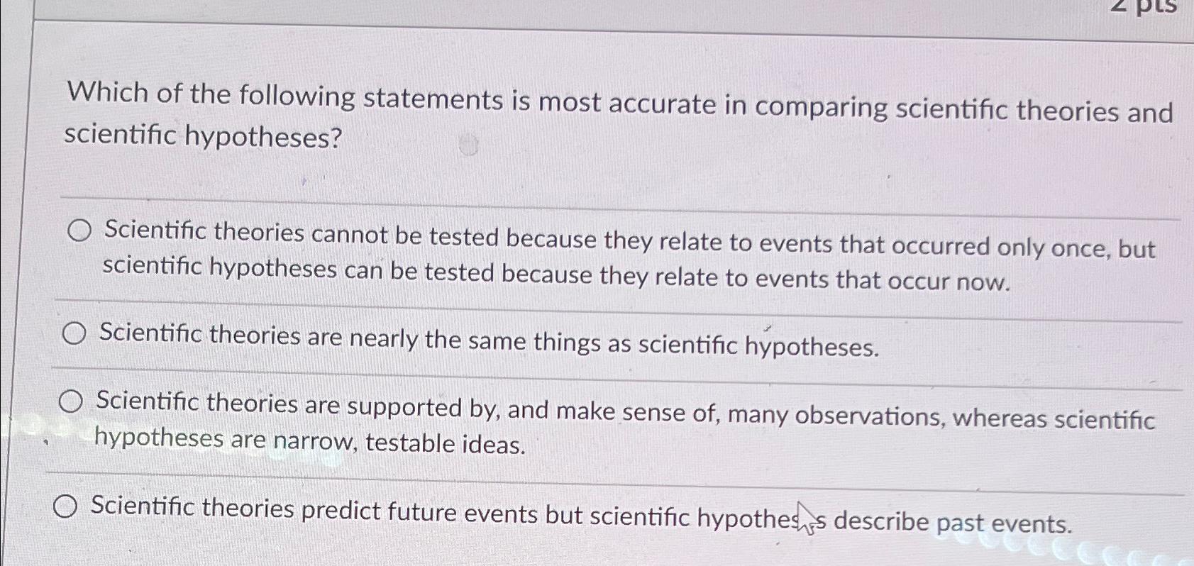 Solved Which of the following statements is most accurate in | Chegg.com