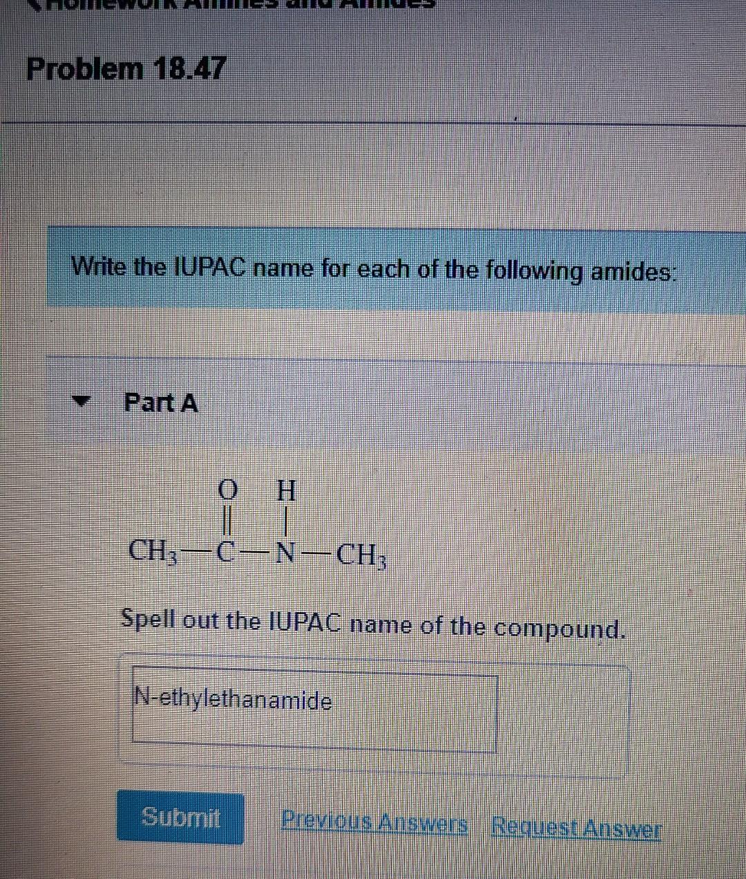 Solved Problem 18.47 Write the IUPAC name for each of the | Chegg.com