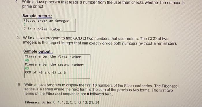 Solved 4. Write a Java program that reads a number from the | Chegg.com