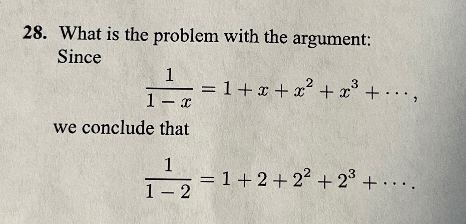 Solved What is the problem with the argument: | Chegg.com