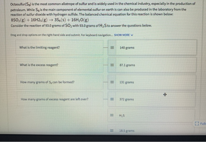 Solved Octasulfur(S) is the most common allotrope of sulfur | Chegg.com
