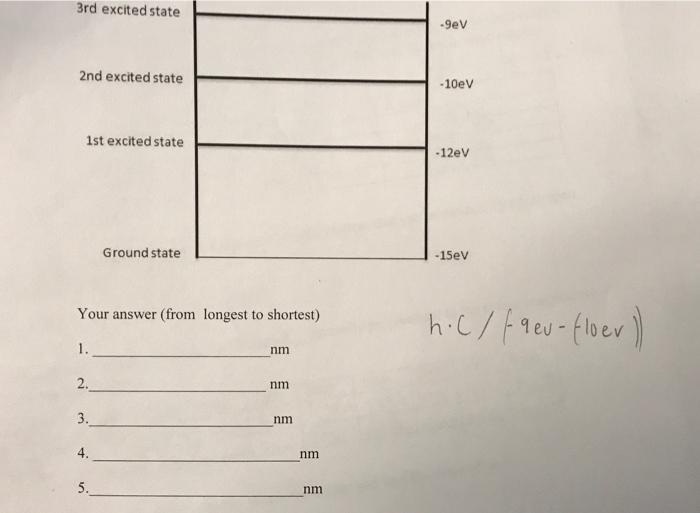 Solved 34. Exam Problems The energy level diagram for | Chegg.com