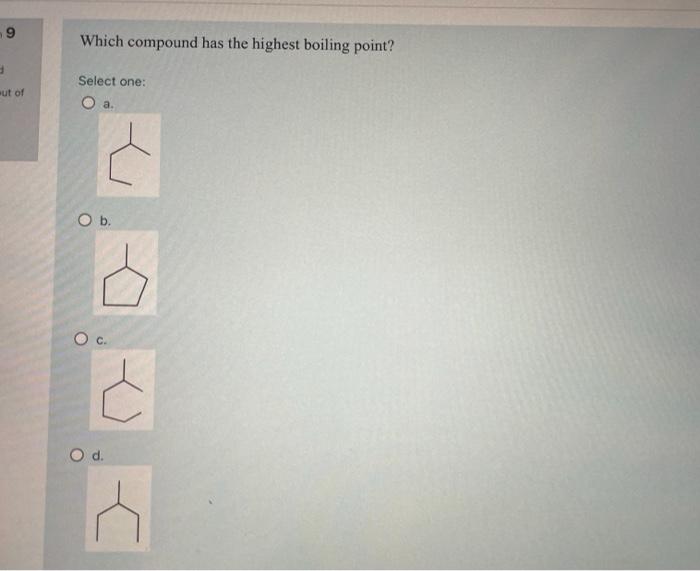 Solved Which compound has the highest boiling point? | Chegg.com