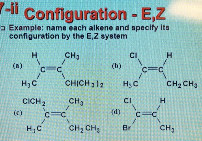 Solved Example: name each alkene and specify its | Chegg.com