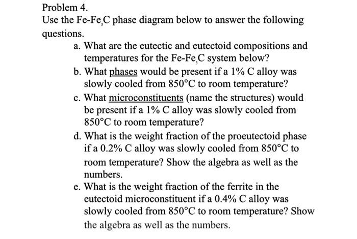 Solved Uestions A What Are The Eutectic And Eutectoid