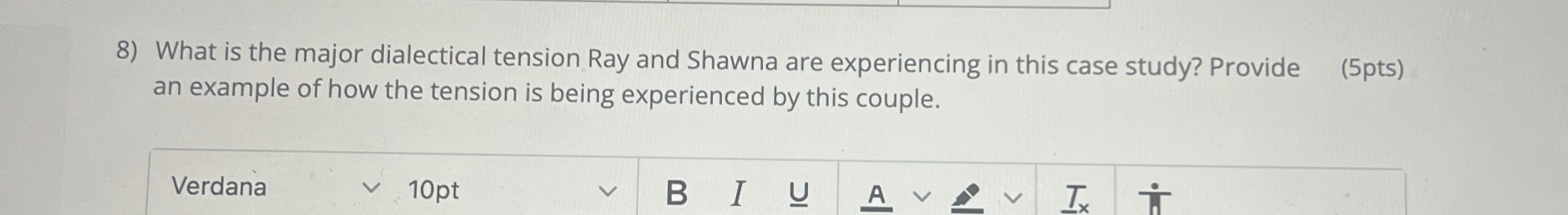What is the major dialectical tension Ray and Shawna | Chegg.com