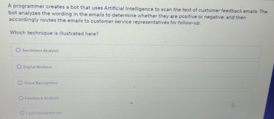 Solved A programmer creates a bot that uses Artificial | Chegg.com Solved A programmer creates a bot that uses Artificial | Chegg.com