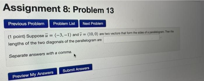 Solved Assignment 8 Problem 13 Previous Problem Problem 3265