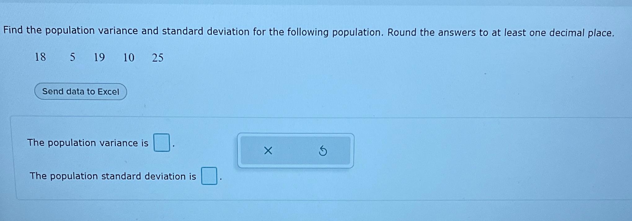 Solved Find the population variance and standard deviation | Chegg.com