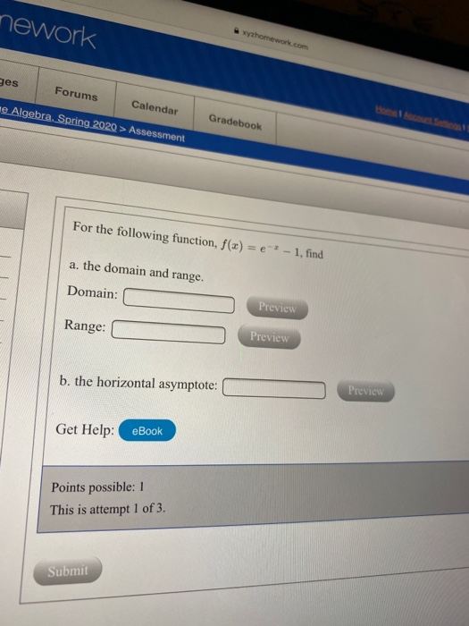 Solved nework xy homework.com ges Forums Calendar e Algebra | Chegg.com