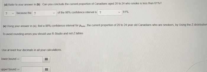 Solved (1 point) Statistics Canada conducts an annual survey | Chegg.com