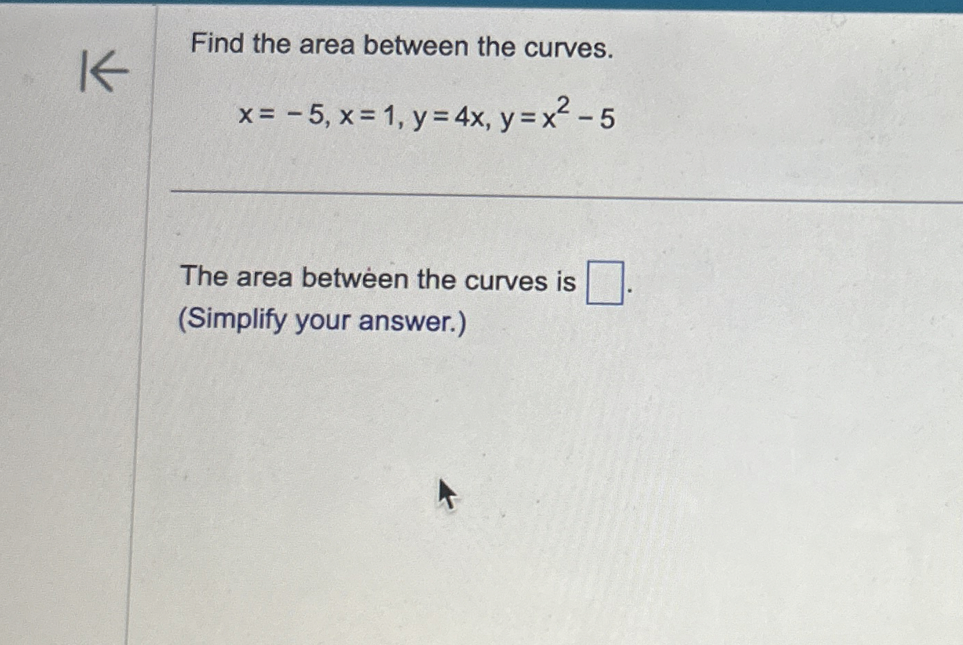 Solved Find the area between the | Chegg.com