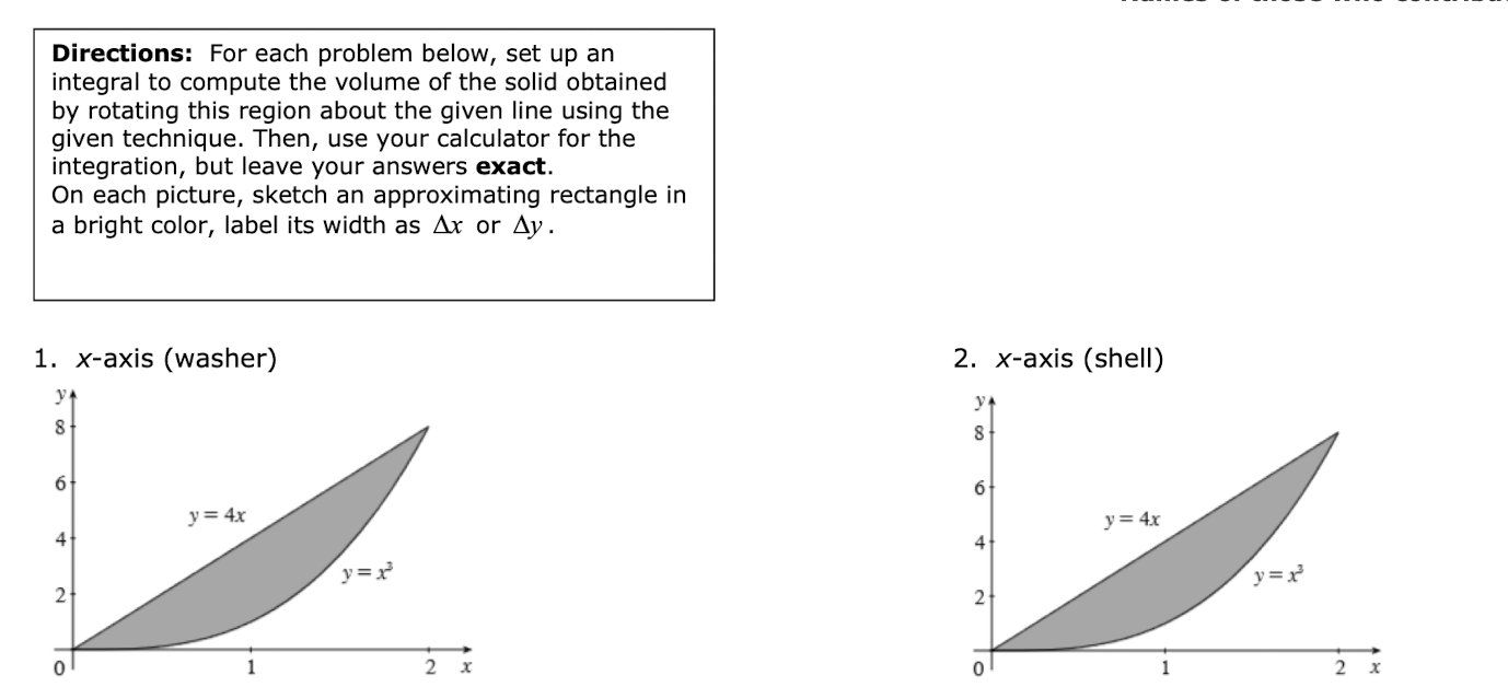 Solved Directions: For each problem below, set up an | Chegg.com