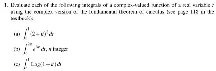 Solved 1. Evaluate each of the following integrals of a | Chegg.com