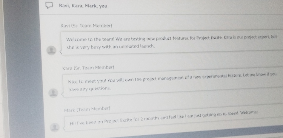 Solved Ravi, Kara, Mark, youRavi (Sr. ﻿Team Member)Welcome | Chegg.com