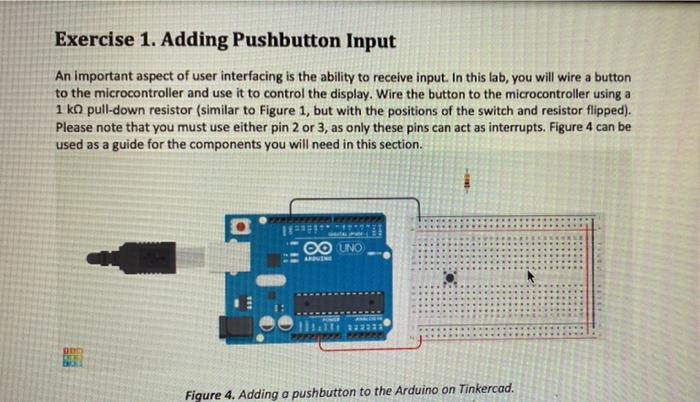 Solved Exercise 1. Adding Pushbutton Input An important | Chegg.com