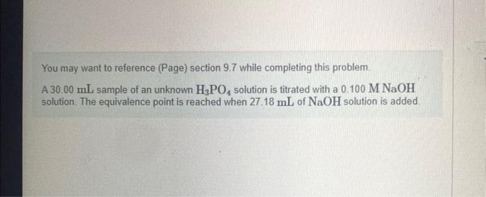 Solved What is the concentration of the unknown H3PO4 | Chegg.com