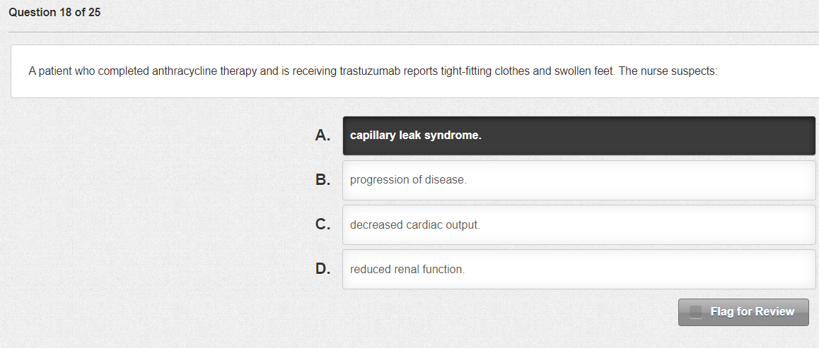 Solved Question 18 ﻿of 25A patient who completed | Chegg.com