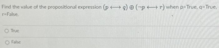 Solved Find the value of the propositional expression (pg) | Chegg.com