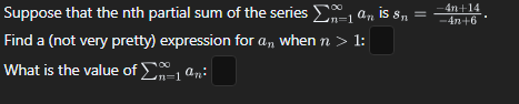 Solved Suppose that the nth partial sum of the series | Chegg.com