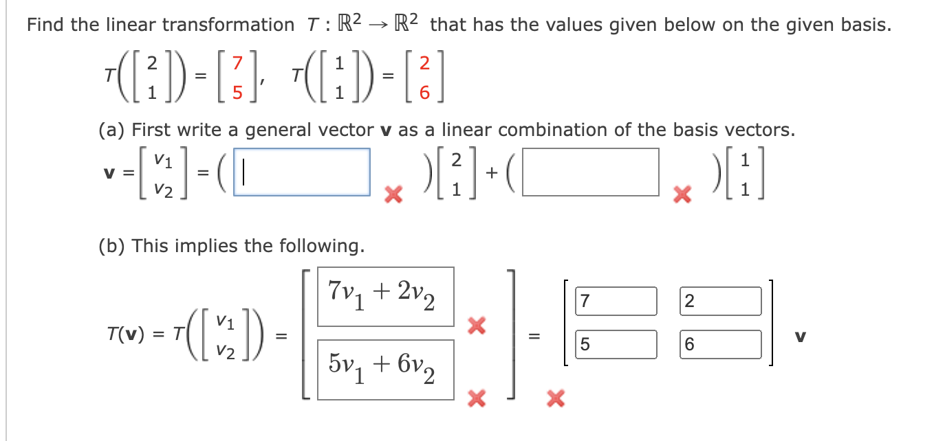 Solved Find the linear transformation T:R2→R2 ﻿that has the | Chegg.com