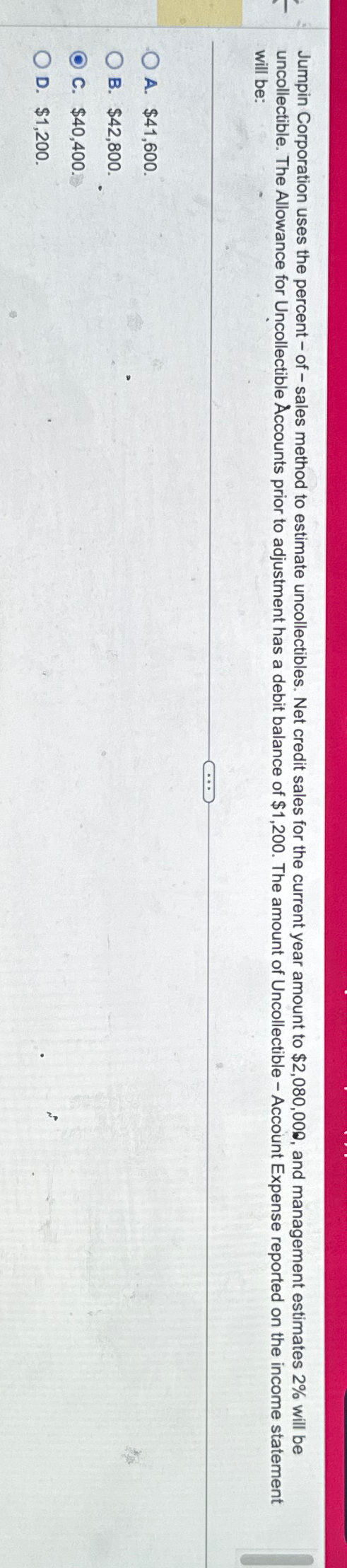 Solved Jumpin Corporation uses the percent - ﻿of - ﻿sales | Chegg.com