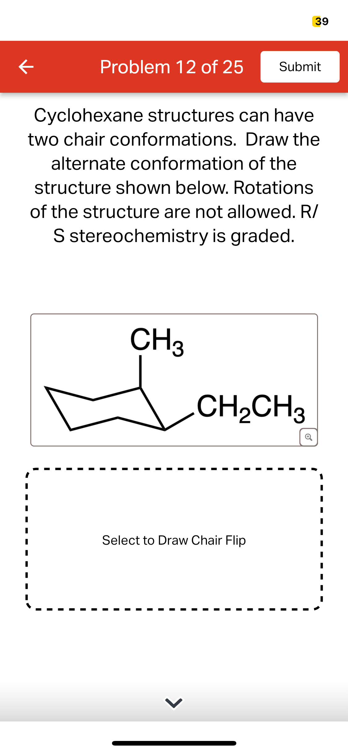 Solved Cyclohexane structures can havetwo chair | Chegg.com