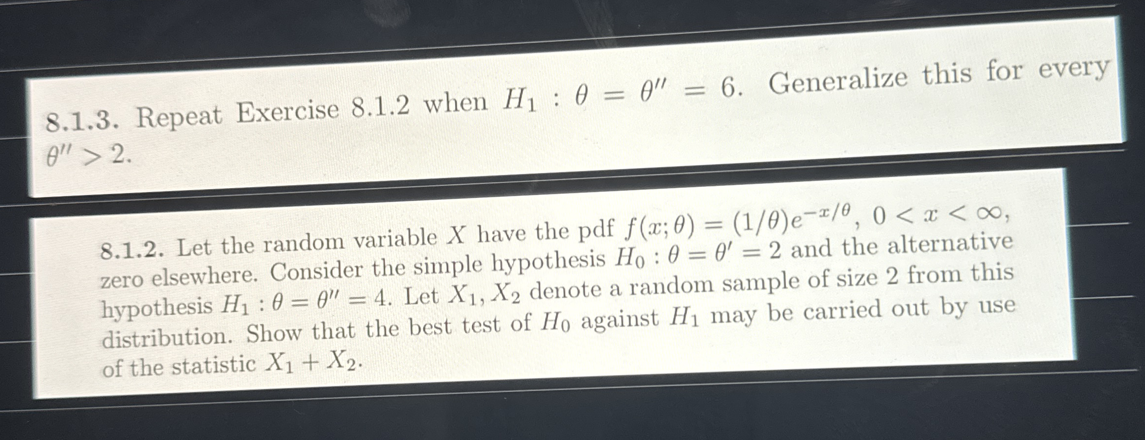 Solved DO 8.1.3 ﻿ONLY. 8.1.3. ﻿Repeat Exercise 8.1 .2 | Chegg.com