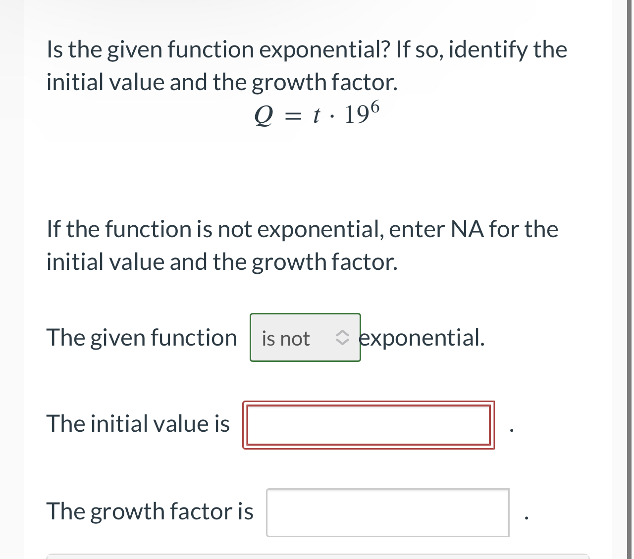 Solved Is the given function exponential? If so, ﻿identify | Chegg.com