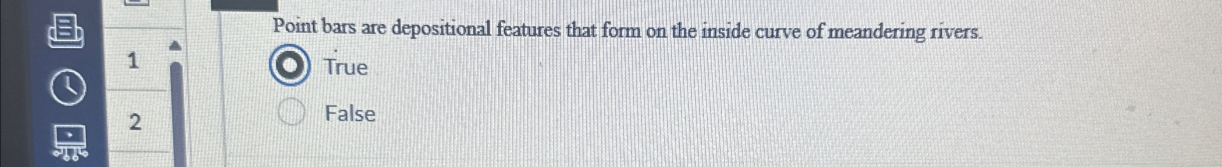 Solved Point bars are depositional features that form on the | Chegg.com