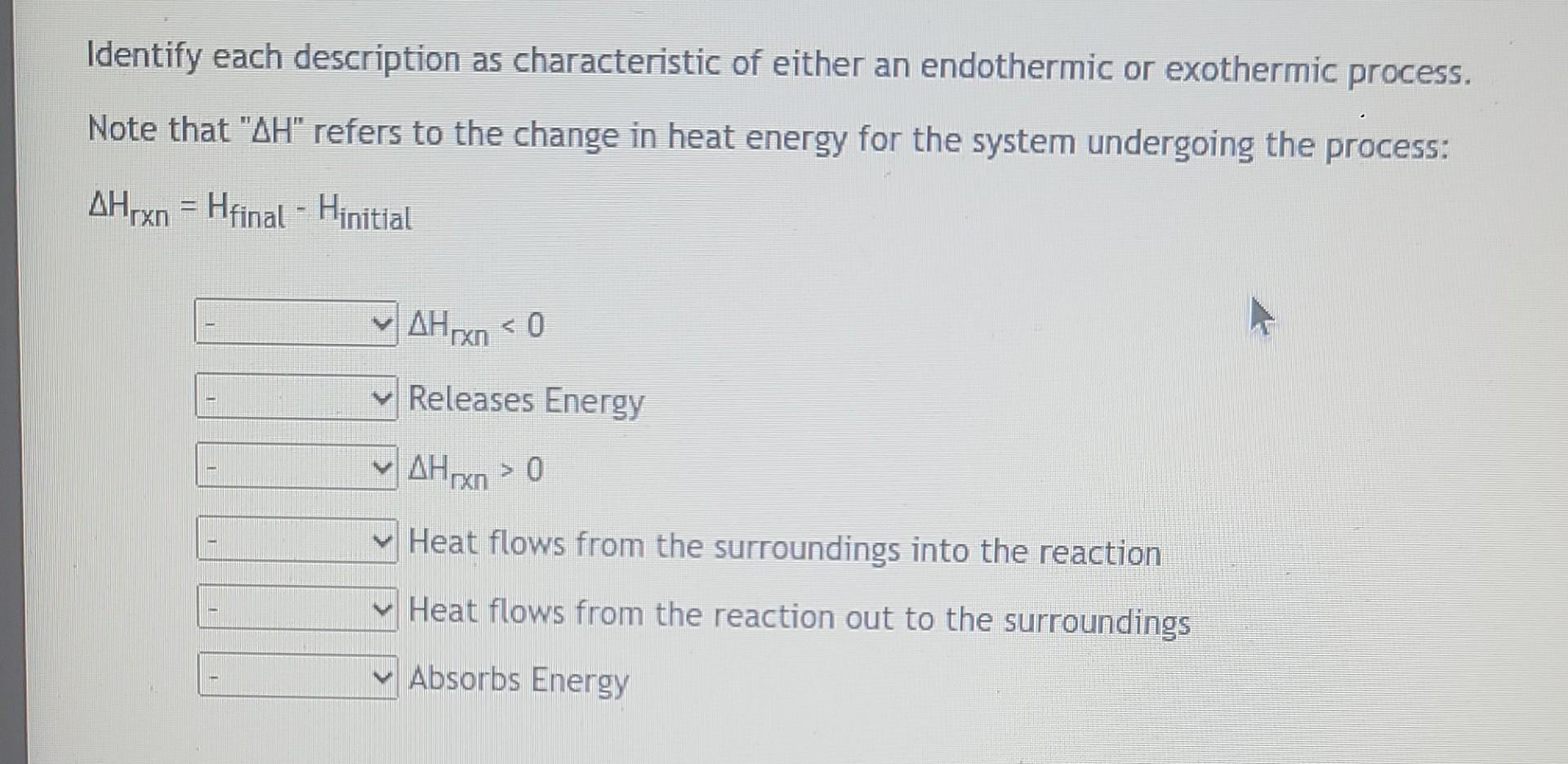 Identify each description as characteristic of either | Chegg.com
