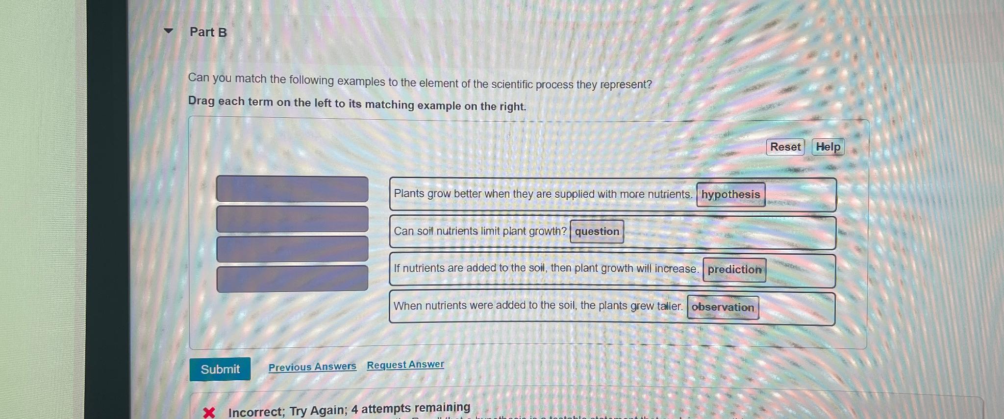 Solved Part BCan you match the following examples to the | Chegg.com